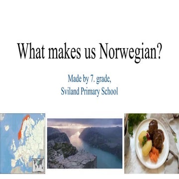 What makes us norwegian | PPT