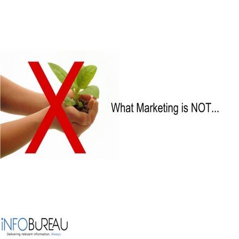 What Marketing is not... | PPT