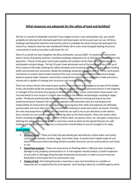 Basic requirements of building as a whole | PDF