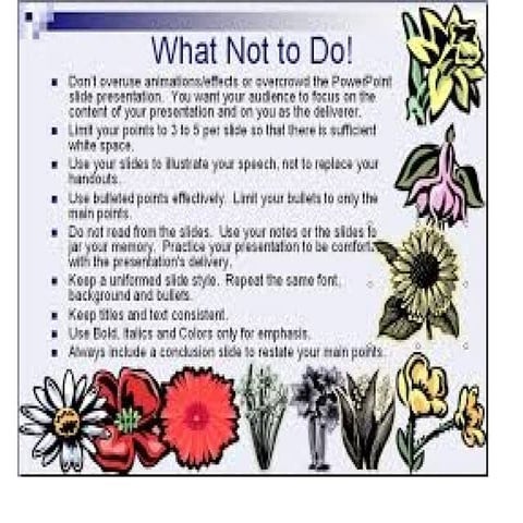 What not to do | PPT