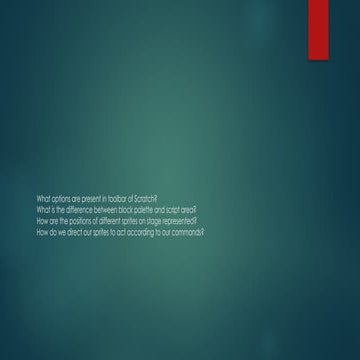 What options are present in toolbar of Scratch.pptx