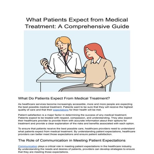 What Patients Really Expect from Medical Treatment: A Comprehensive ...
