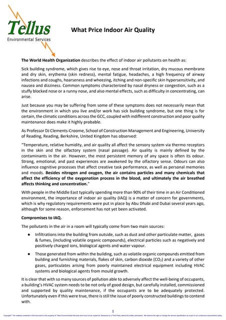 Indoor air quality | PPT