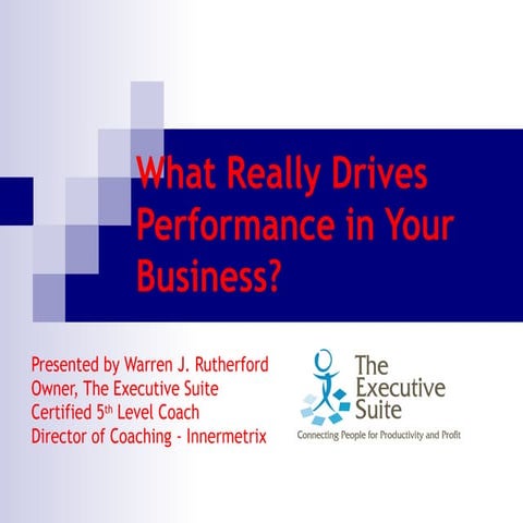 What really drives performance in your business | PPT | Business ...