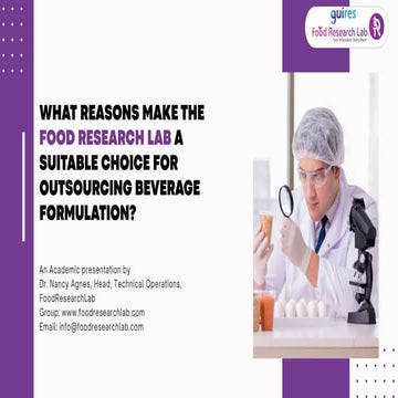What reasons make the Food Research Lab a suitable choice for ...