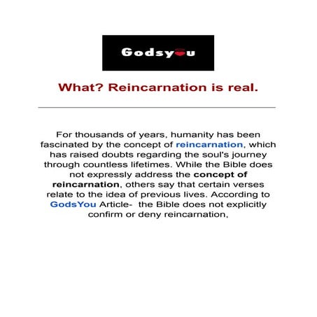 Reincarnation is real? | PDF