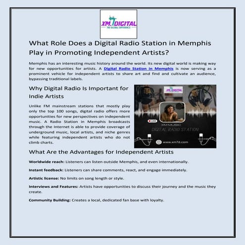 What Role Does a Digital Radio Station in Memphis Play in Promoting ...