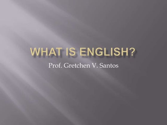 Proto-Germanic Languages - History of English Language | PPT