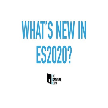 What’s new in ES2020 | PPT