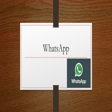 Whatsapp PPT Presentation | PPTX