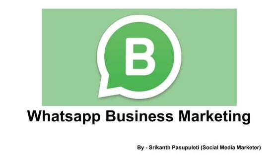 Whatsapp business ppt | PPT