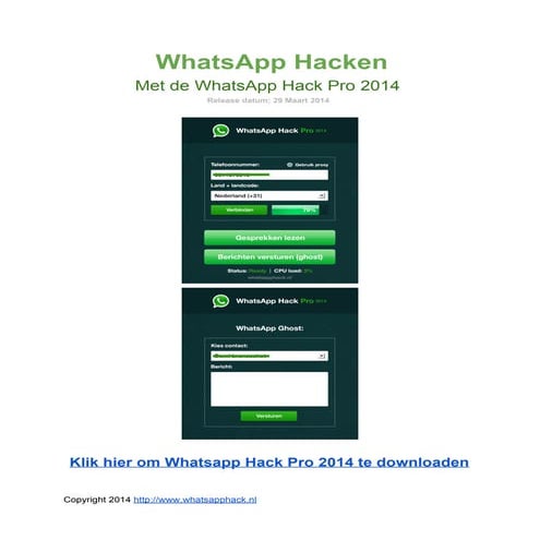 Whatsapp Hacken: Vernieuwde Whatsapp Hack Pro 2014 | PDF