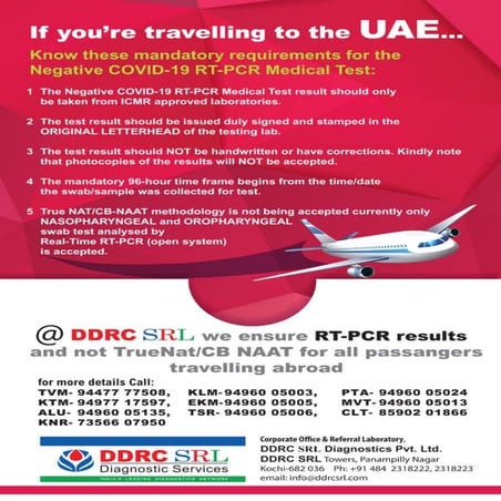 COVID-19 RT PCR Test for UAE Passengers | PDF