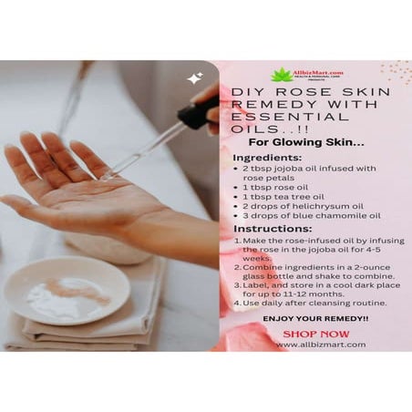 DIY ROSE SKIN REMEDY WITH ESSENTIAL OILS..!! | PDF