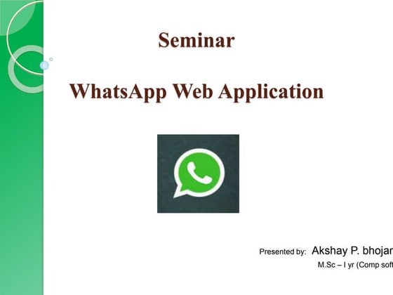 Whatsapp PPT Presentation | PPTX
