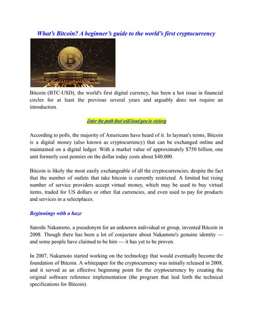 The Origins of Bitcoin | PDF