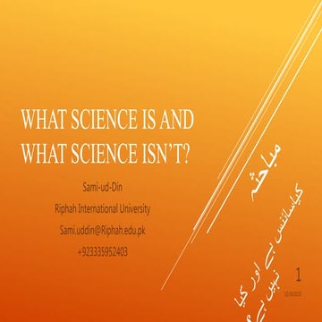 What science is and what science isn’t? | PPTX