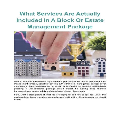 What Services Are Actually Included In A Block Or Estate Management ...