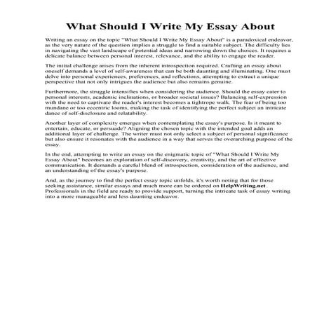 What Should I Write My Essay About.pdf