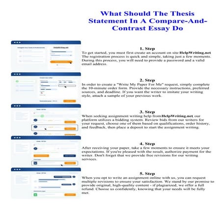 What Should The Thesis Statement In A Compare-And-Contrast Essay Do | PDF