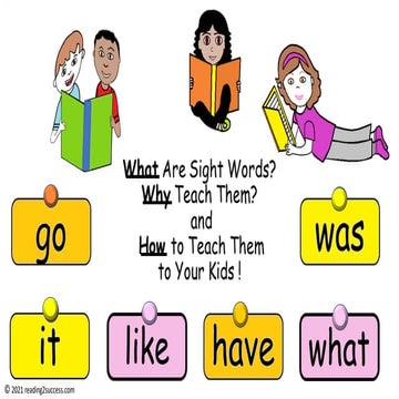 How to Teach Your Kids Sight Words - activities include flashcards ...