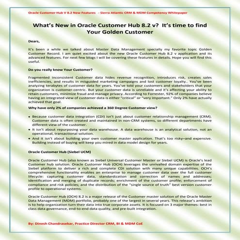 Customer hub session 1.2 notes | PPTX