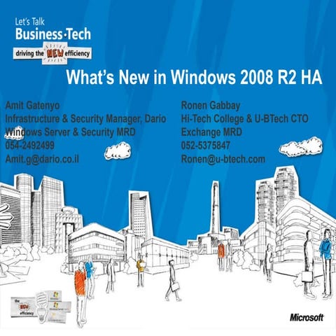 Whats New In Windows 2008 R2 High Availability | PPTX
