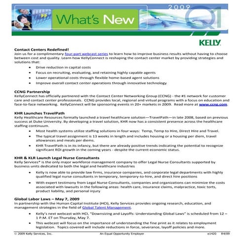 Whats New Q1 Kelly Services | PDF