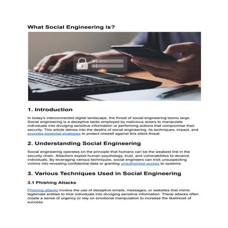 Social engineering | PPTX