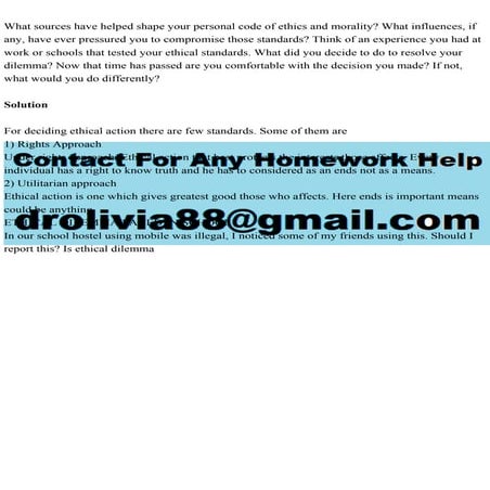 What sources have helped shape your personal code of ethics and mora.pdf