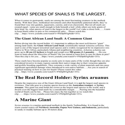 DO SNAILS CRAWL OR SLITHER.EXPLAIN WITH EVIDENCE. | DOCX