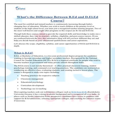 What's the Difference Between B.Ed and D.El.Ed Course.pdf