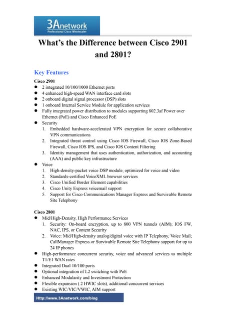 Cisco 2901 router review | DOCX