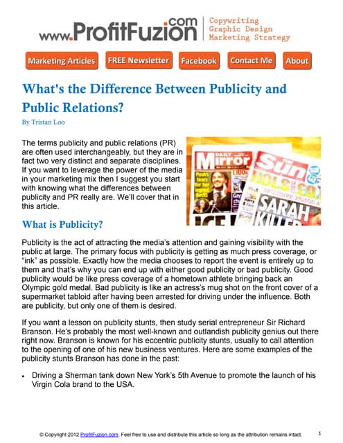 Different Tools of Public Relations | PPT | Genres