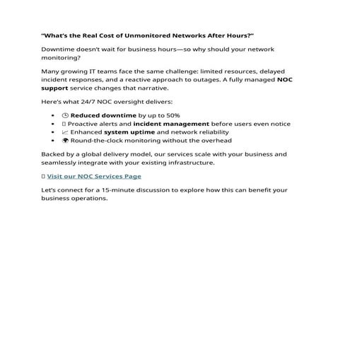 “Around-the-Clock Network Monitoring—Without the Overhead”.docx