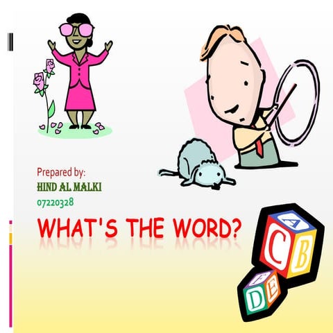 Whats the word-assignment 1 Edu401 | PPTX