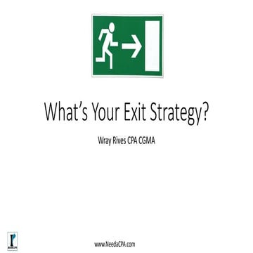 Exiting a Software Start-up | PPTX