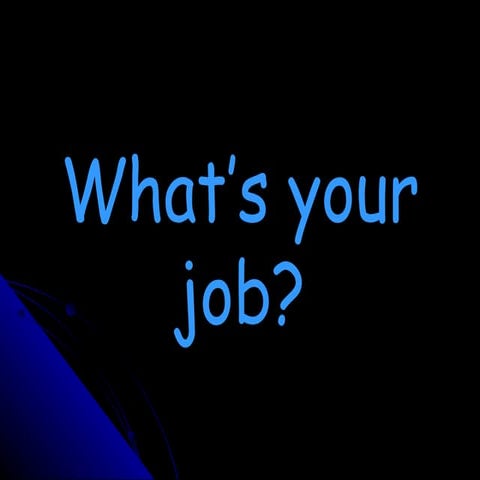 What’s your job diego arredondo | PPT