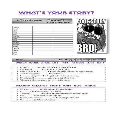 What'syour story-İrregular Verbs | PDF