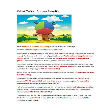 What tablet survey results | PDF