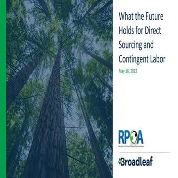 What the Future Holds for Direct Sourcing and Contingent Labor | PPT