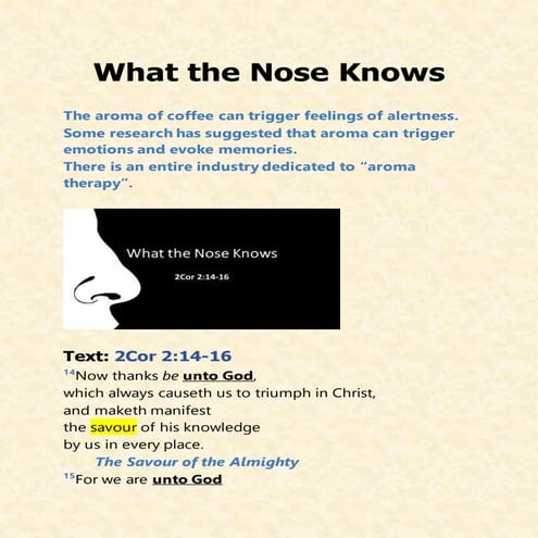 WHAT THE NOSE KNOWS | DOCX