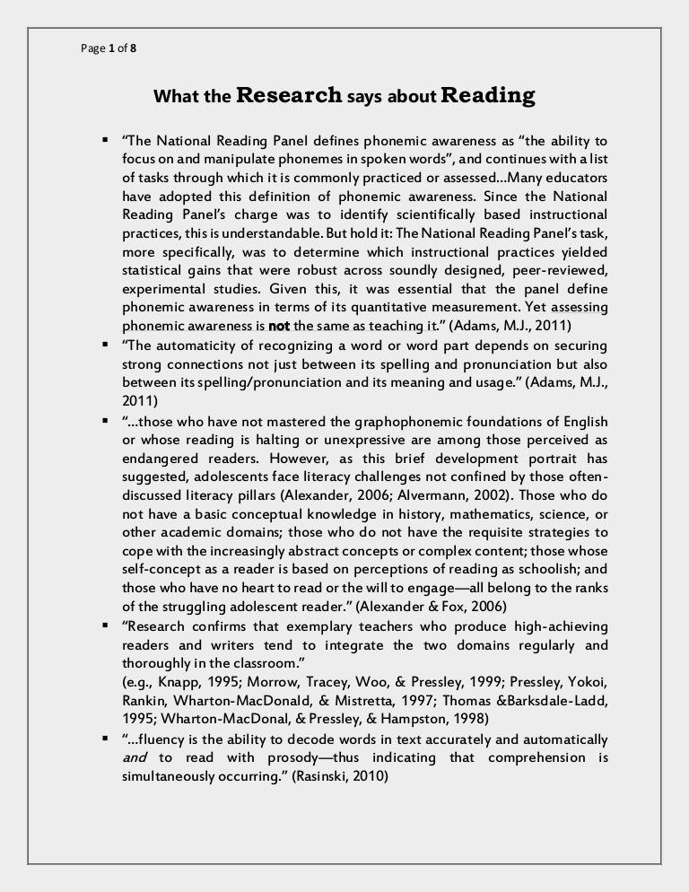 What The Research Says About Reading what-the-research-says-about-reading