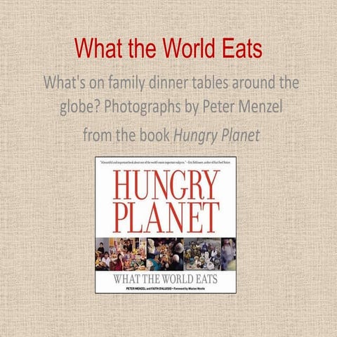 What the world eats | PPTX
