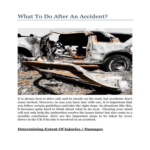 Post Car Accident Checklist | PDF