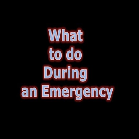 What To Do During An Emergency | PPT