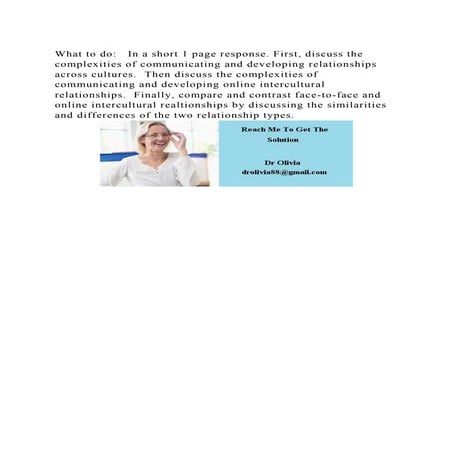 What to do In a short 1 page response. First, discuss the complex.docx