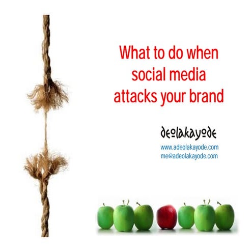 What to do when social media attacks your brand | PDF | Business ...