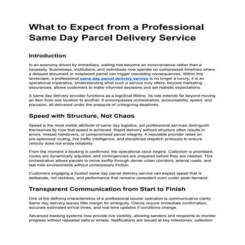 What to Expect from a Professional Same Day Parcel Delivery Service (1).pdf