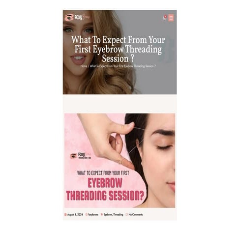 What To Expect From Your First Eyebrow Threading Session Ppt